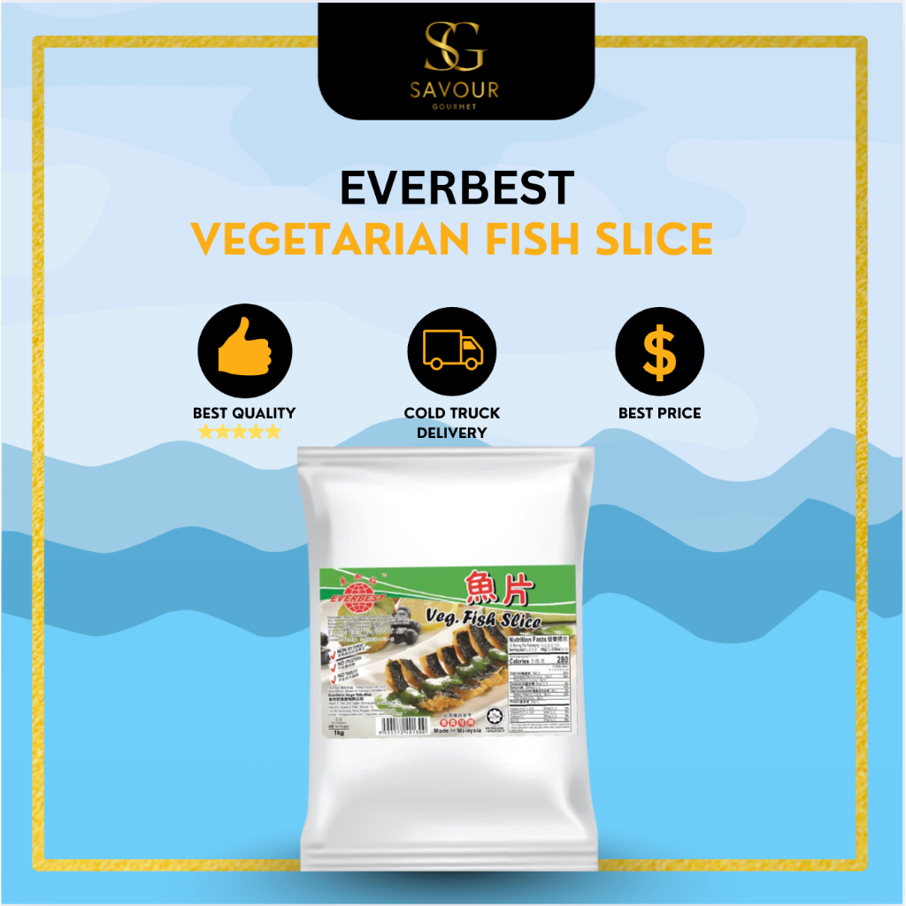 Everbest Vegetarian Fish Slice (1kg) (Savour Gourmet) | Shopee Singapore