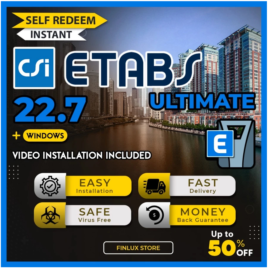 CSI ETABS Ultimate 2025 v22.7 Latest For Windows (64-Bit) | Shopee ...