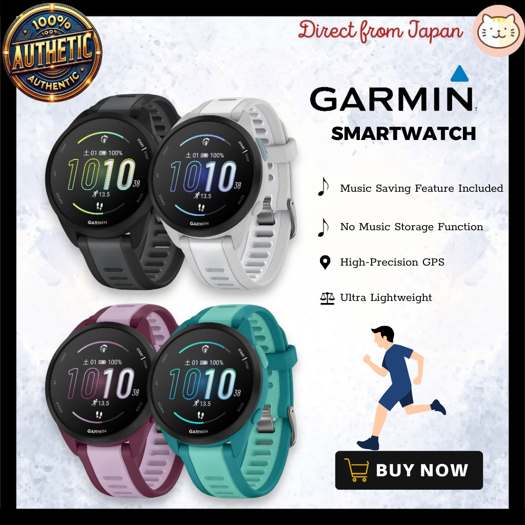 Garmin Forerunner 165 GPS Running Watch with Music, Amoled – Japan Ver ...