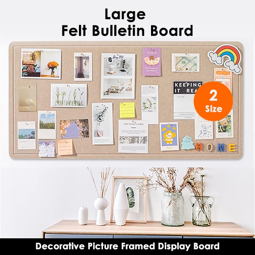 🇸🇬 Bulletin Board - Beige / Felt Board Wall Stickers Decoration No ...