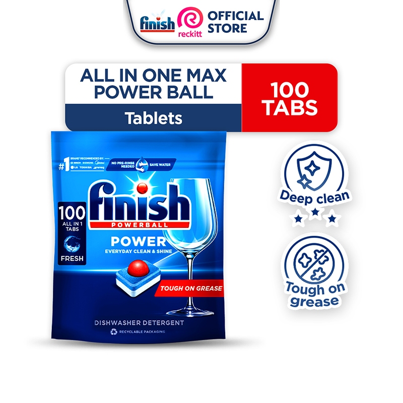 Finish Dishwasher Detergent Tablet (100 tabs) | Shopee Singapore