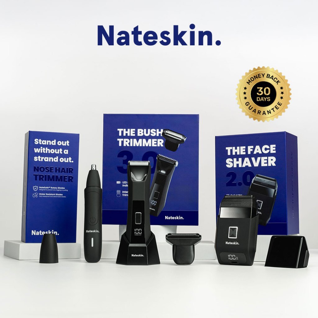 Nateskin Premium Bundle 2.0: Complete Grooming Kit with Bush Trimmer 3. ...