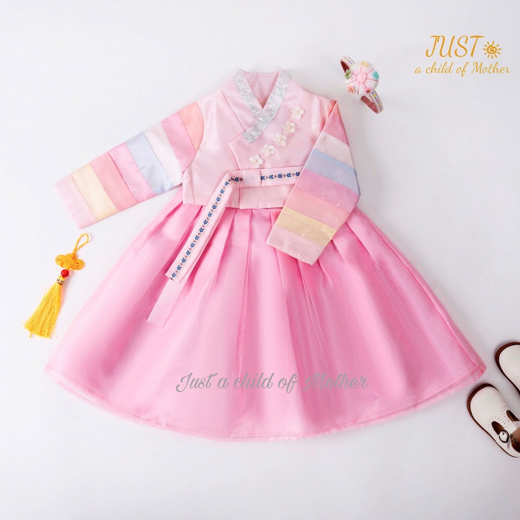 Sa Han Hanbok for Girls, Korean Costume, lotus pink color with fancy ...