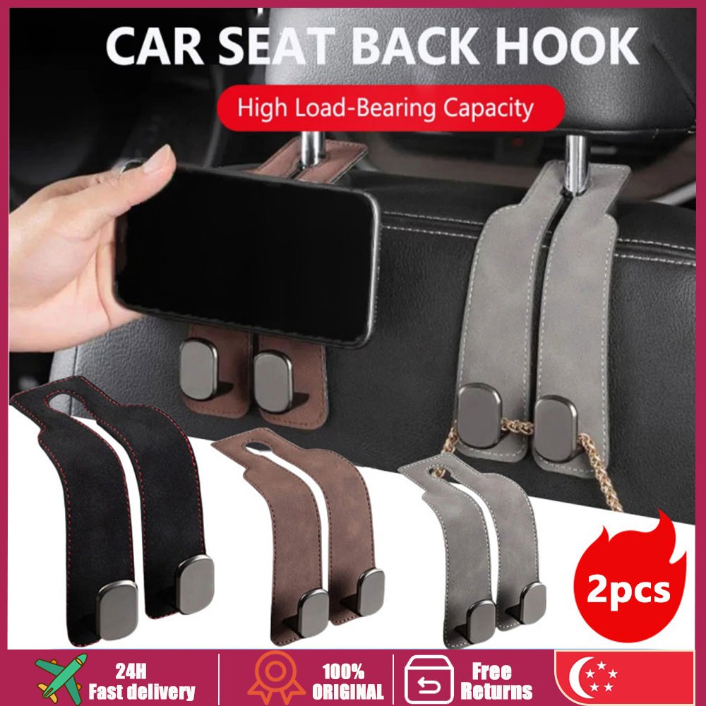 （🔥SG stock🔥）2pcs Car Seat Metal Hook Backrest Double Hook Seat Back ...