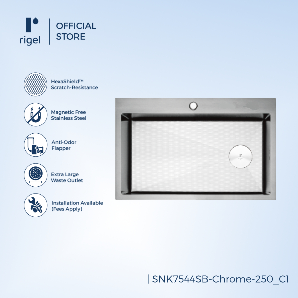 RIGEL Scratch Resistance Kitchen Sink SNK7544SB-LINEN-250_C1 | Shopee ...