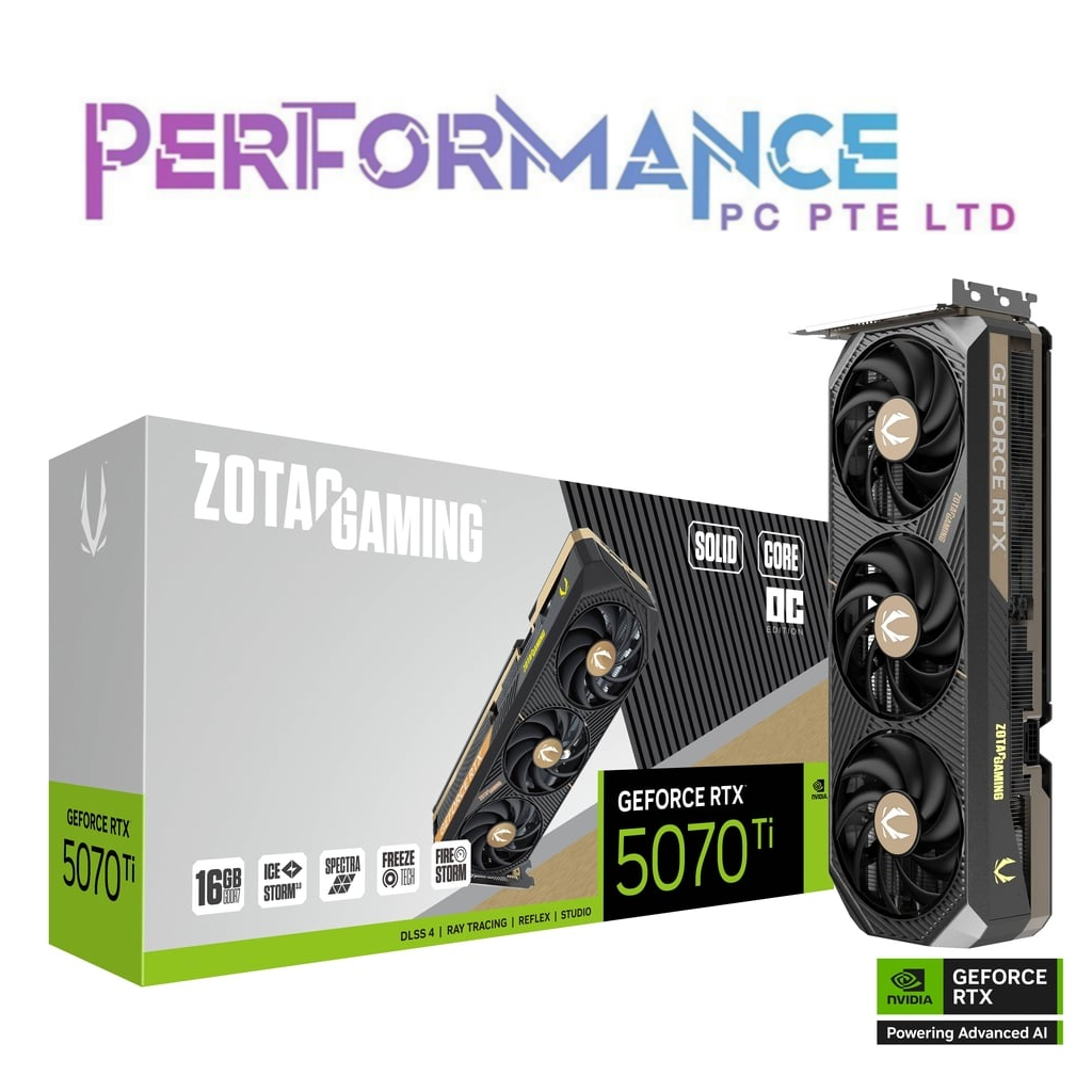 ZOTAC GAMING GeForce RTX 5070Ti 5070 TI 16GB SOLID CORE OC GRAPHICS ...
