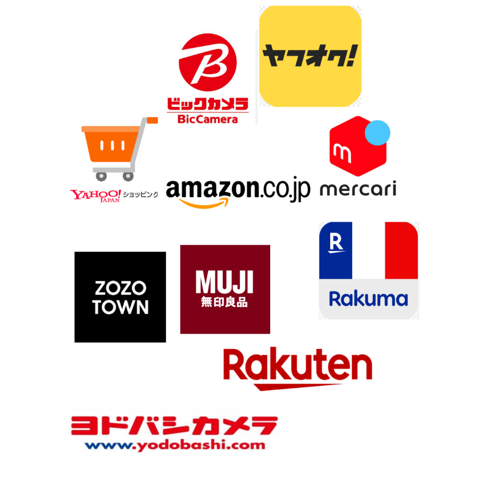 Direct from Japan, Mercari, Amazon Japan, Rakuten, Yahoo Shopping, MuJi, Bic Camera, Yodobashi ...