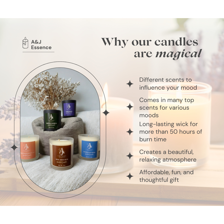[SG] Soy Candle 300g | Aromatherapy | Long Burn 60H | Soy Wax | 5 ...