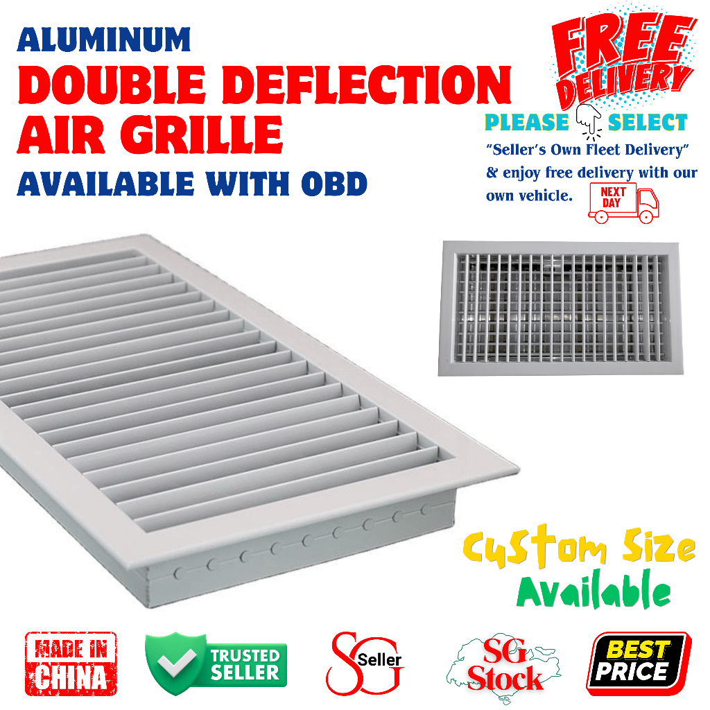 Double Deflection Air Grille Pawleck Aluminum Double Deflection Grille ...