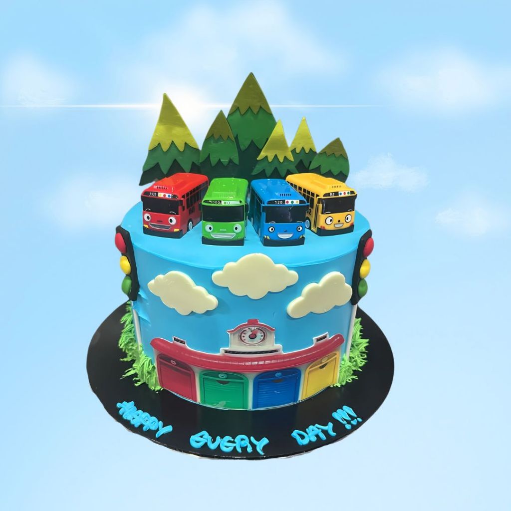 Halal-Certified Tayo Bus CelebrationTheme Cake (Ideal for Kids ...
