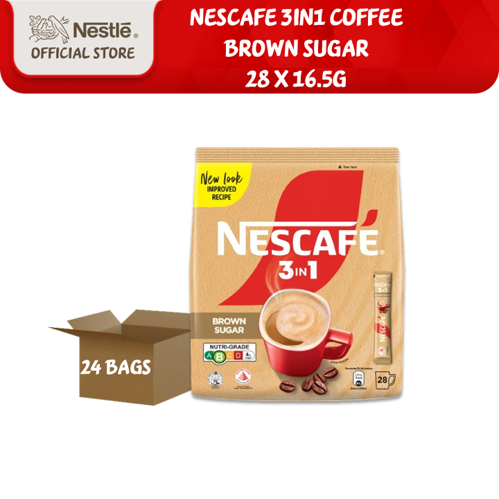 [Carton] NESCAFE 3in1 - Brown Sugar (28 x 16.5g) | Shopee Singapore