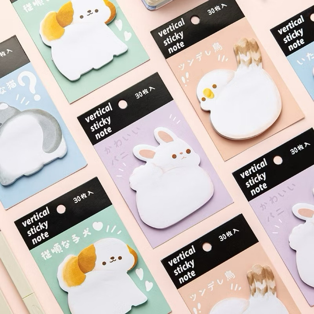 Cute Animal Self-stick Sticky Note Memo Pad Cute Stationery Office ...