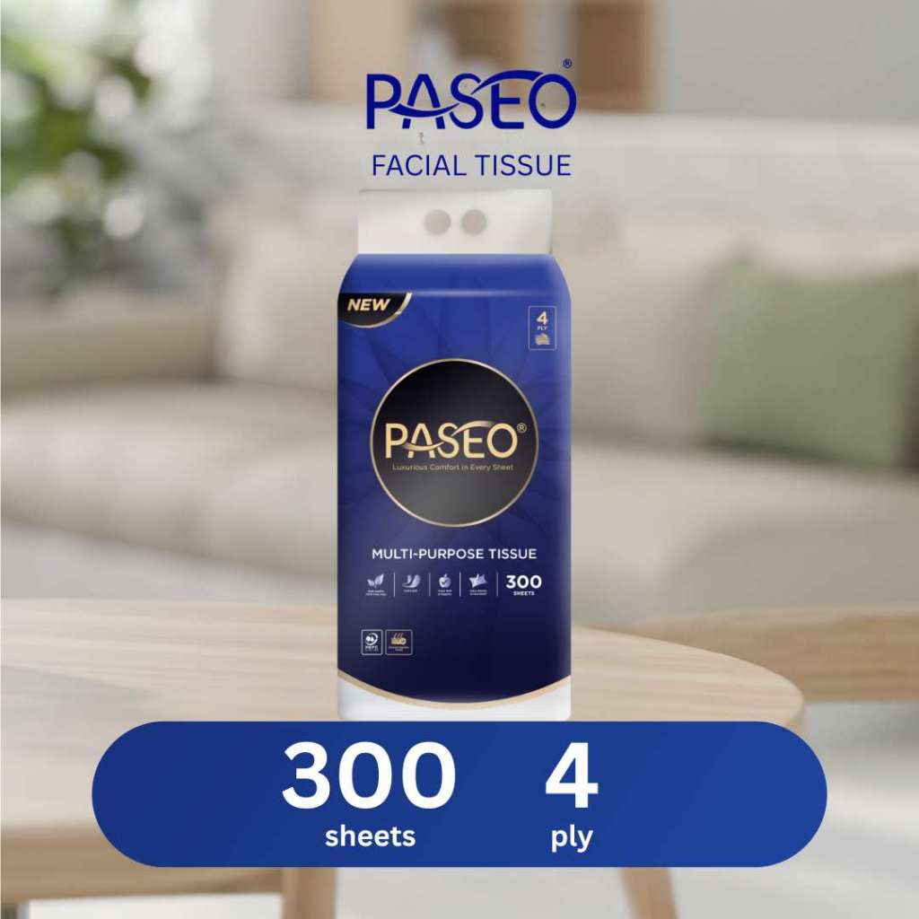 [NEW ARRIVAL] 1 X PASEO Facial Tissue Bottom Pull 4P (300s) (Facial ...