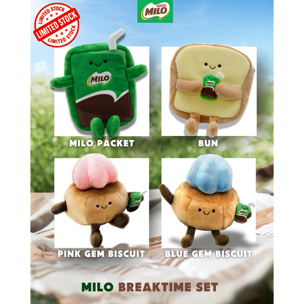2025 MILO Collectible limited edition breaktime set plush soft toy eco ...