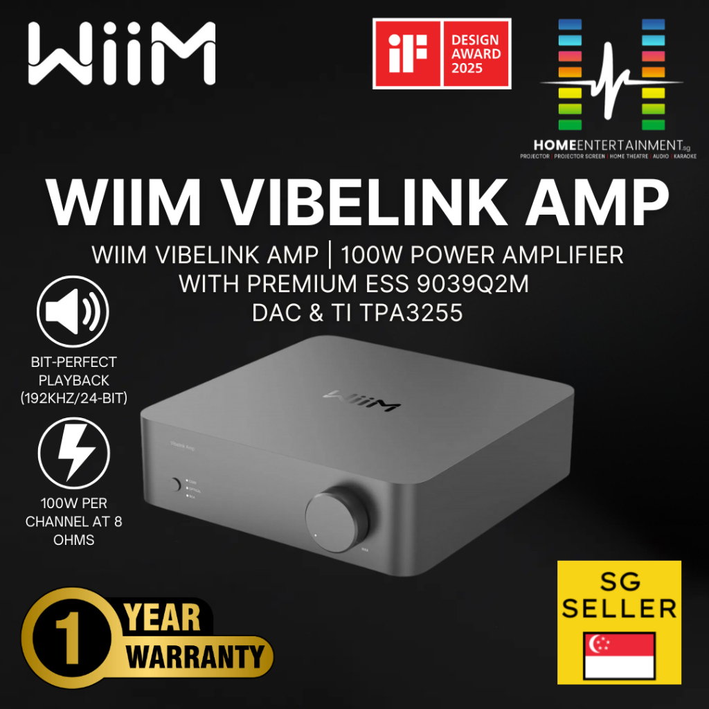 WiiM Vibelink Amp | 100W Power Amplifier with Premium ESS 9039Q2M DAC & TI TPA3255 | Shopee ...