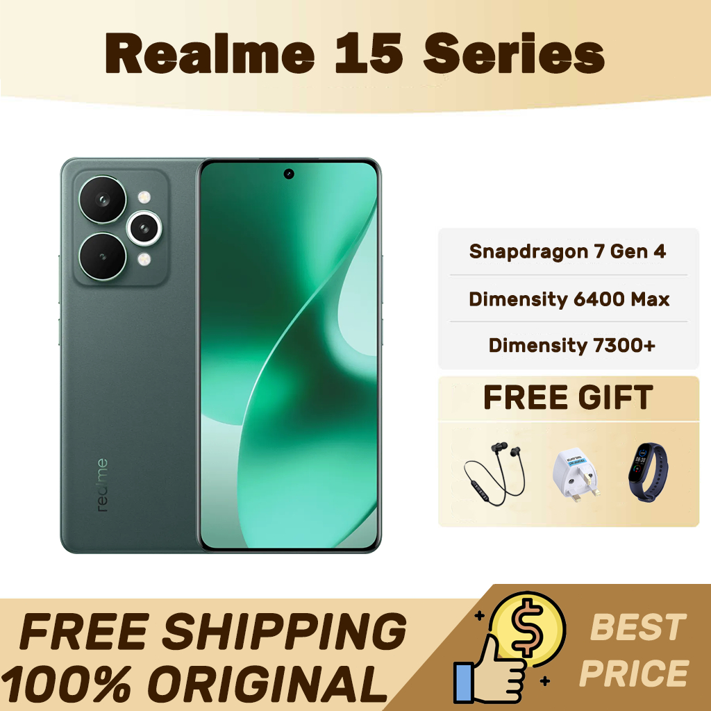 Realme 15 Pro Snapdragon 7 Gen 4 / Realme 15T Dimensity 6400 Max / Realme 15 Dimensity 7300 ...