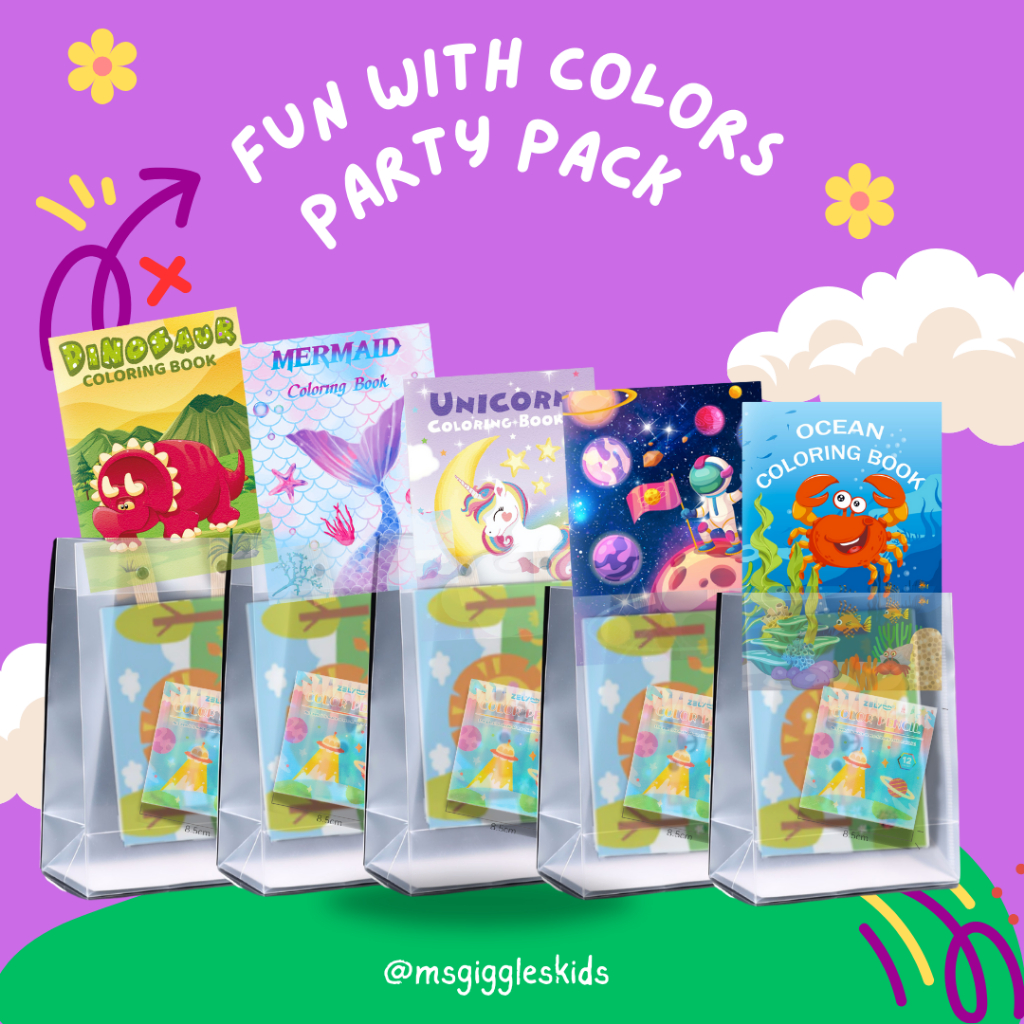 MsGiggles Prepacked Goodie Bag Kids Birthday - Fun with Colors Children ...
