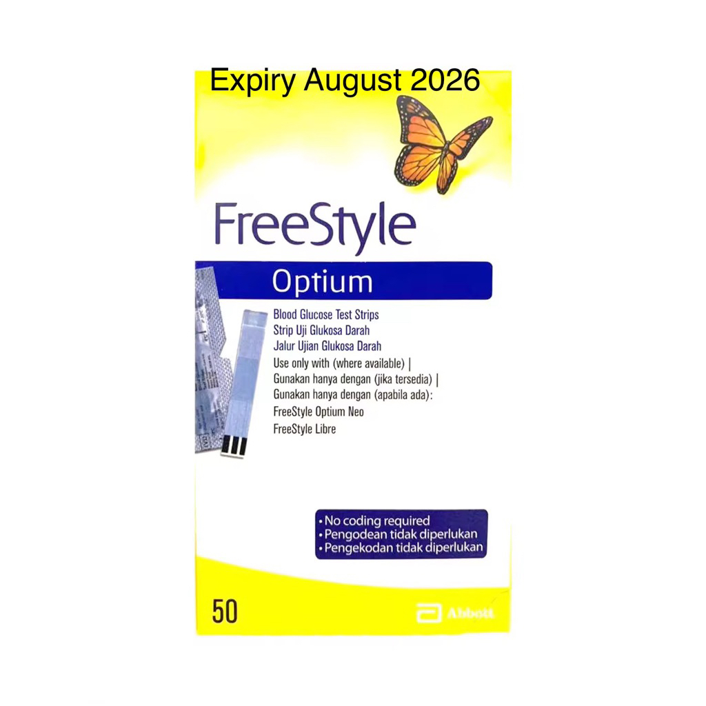 [🇸🇬Stock] Abbott Optium Freestyle Glucose Test Strips 50s | Shopee ...