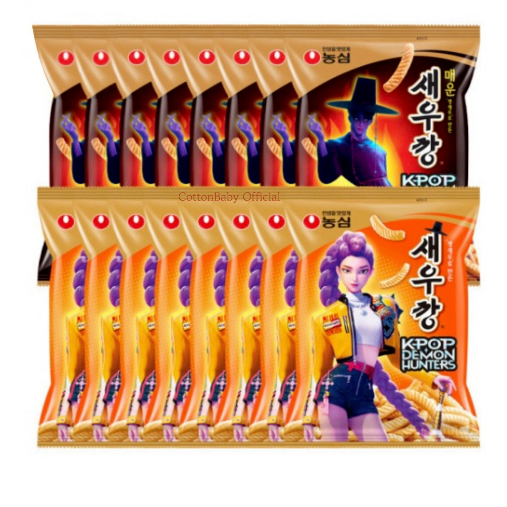 [Nongshim] K-pop Demon Hunters (케데헌) Shrimp Snack 16 Packs | Spicy ...