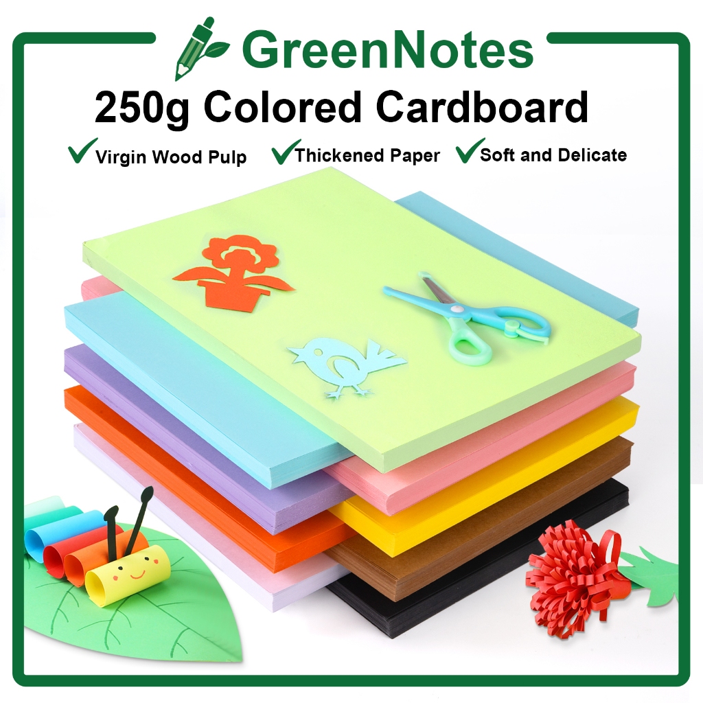 WORKWELL 50PCS A4 Thick Hard Cardboard｜250gsm DIY Handmade Card Paper ...