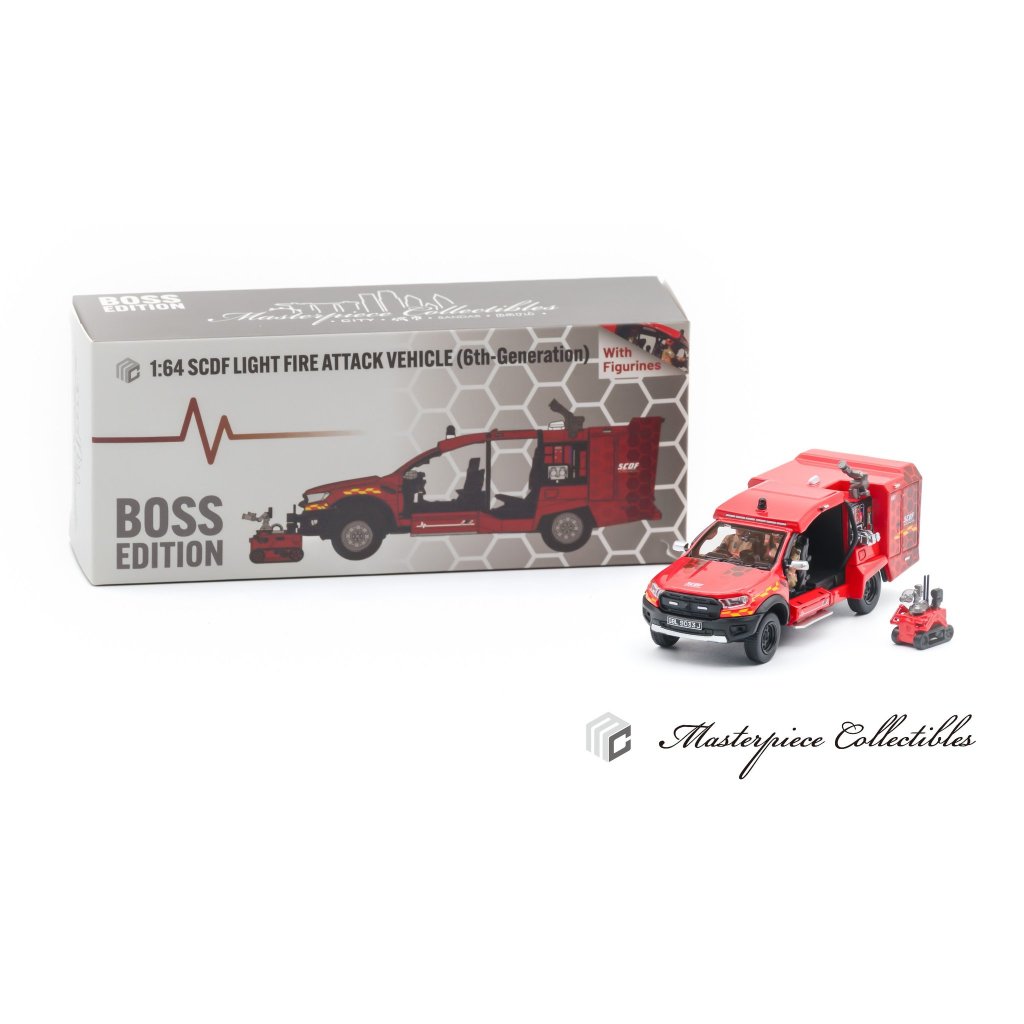 Singapore Fire Fighting Vehicle 1/64 Scale SCDF Red Rhino Vehicle Boss ...