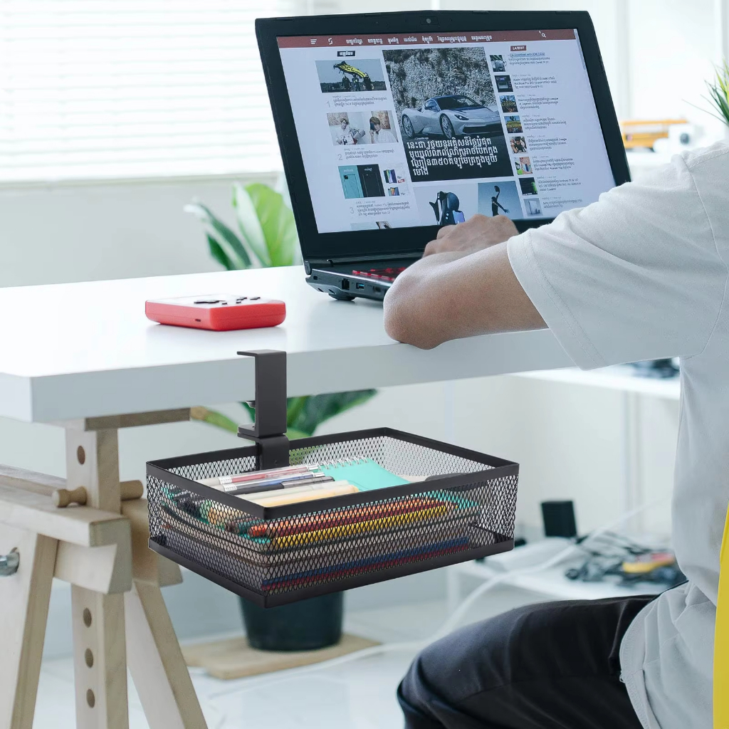 Under Desk Drawer Organizer Hiden under desk 360 degree rotating Desk ...