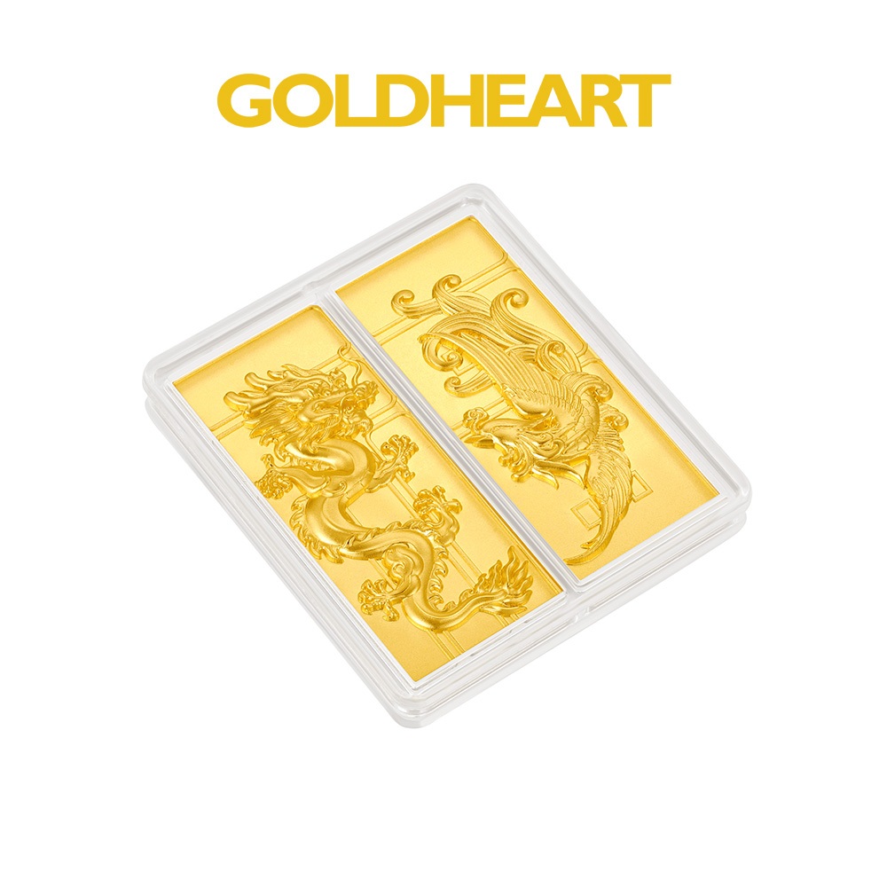 Goldheart 999 Gold 100G Dragon & Phoenix 999 Gold Bar | Shopee Singapore