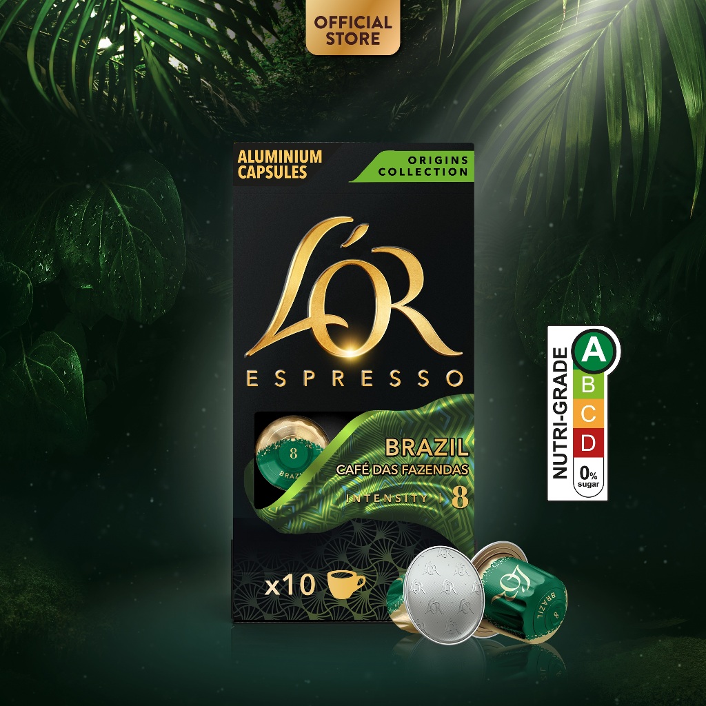 L’OR Espresso Brazil Intensity 8 Coffee Capsules- Compatible with ...