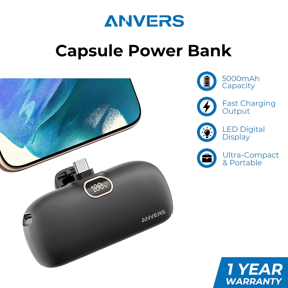 [CCC Certified] Anvers Portable Charger Mini 5000mAh | 20W Fast ...