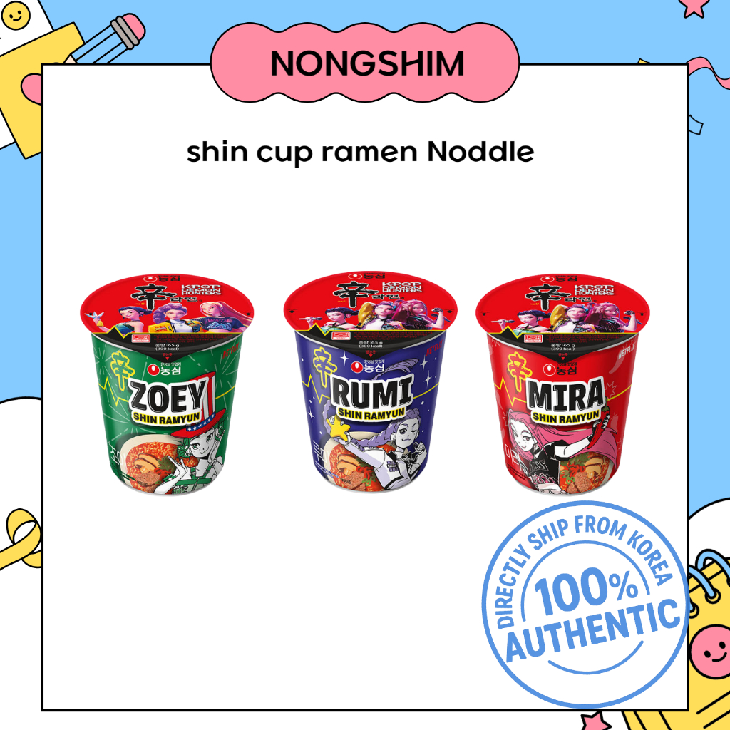 Nongshim K-pop Demon Hunters Shin Ramyun cup Noddle 65g | Shopee Singapore