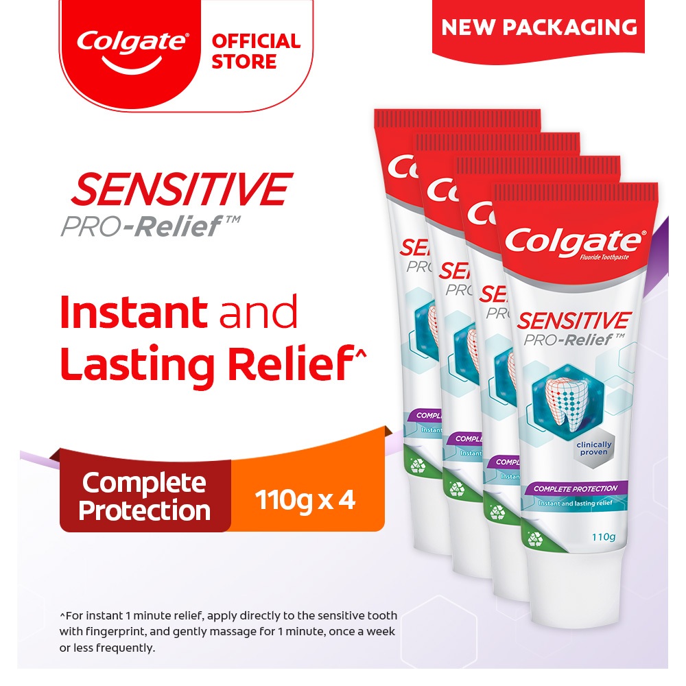 Colgate Sensitive Pro Relief 110g Toothpaste [Bundle of 4] | Shopee ...