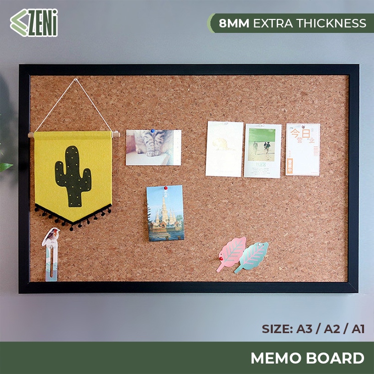 Frambie Framed Memo Cork Board | A1/ A2 Notice Cork Board For Notice ...