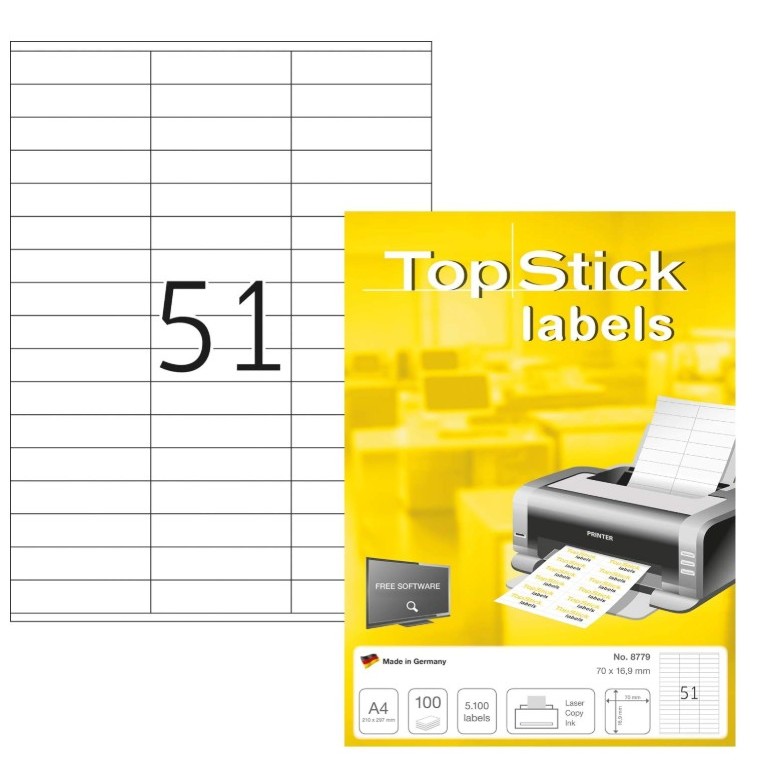 The Office Shoppe - TopStick Multipurpose Labels, 5100 Labels, A4 ...