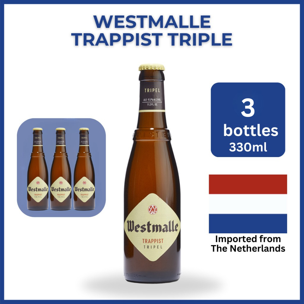 Westmalle Tripel Trappist Beer 330ml Belgian Abbey Ale | 3/6/12 Bottles ...