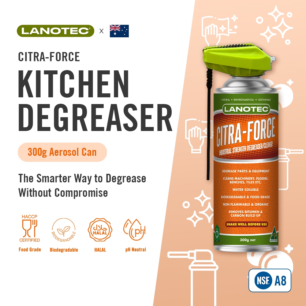 【SG Stock 】Lanotec Citra-Force Degreaser 300g Aerosol Can - Food-Grade ...