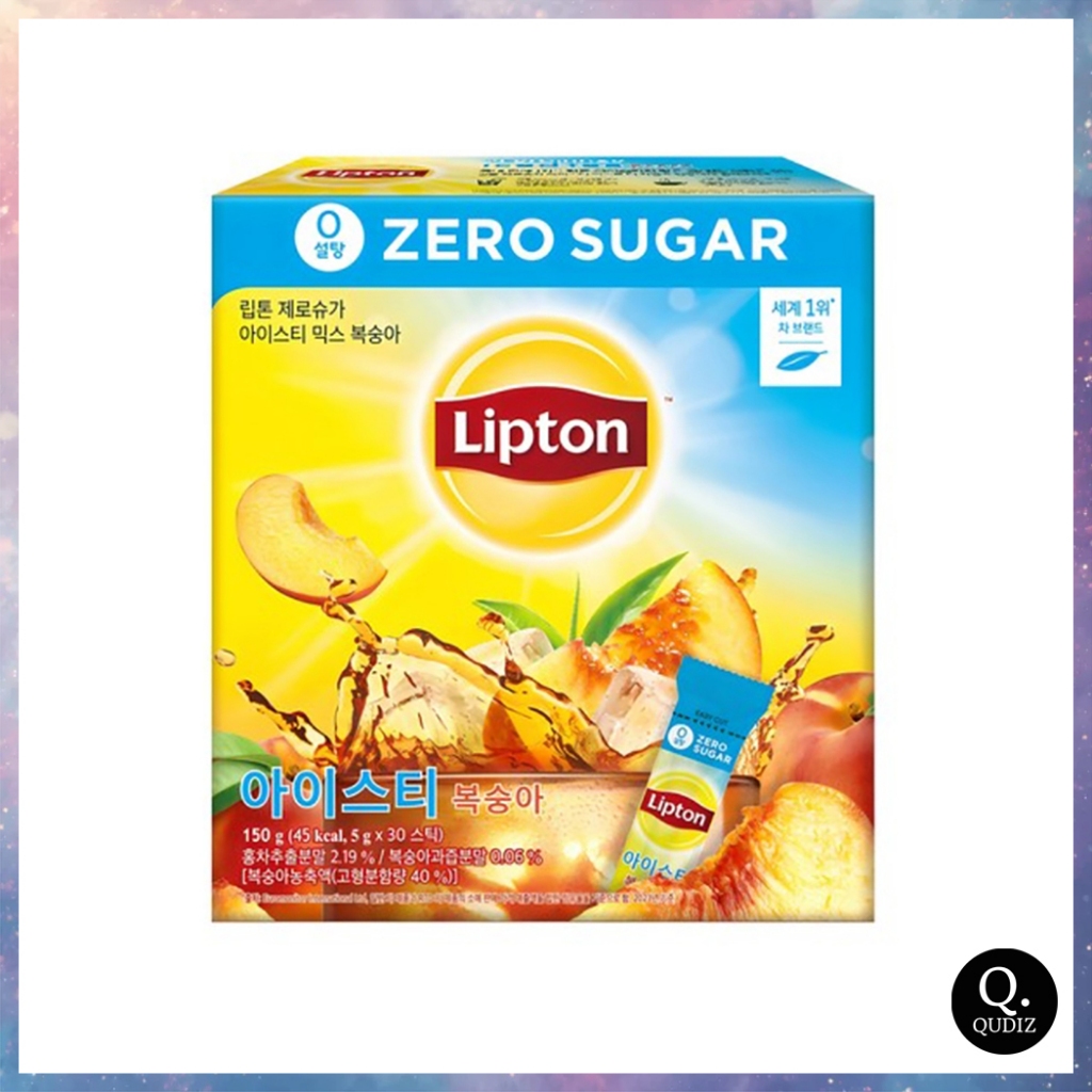 Lipton Peach Iced Tea Mix Zero Sugar 5g x 30 Sticks Refreshing Low ...