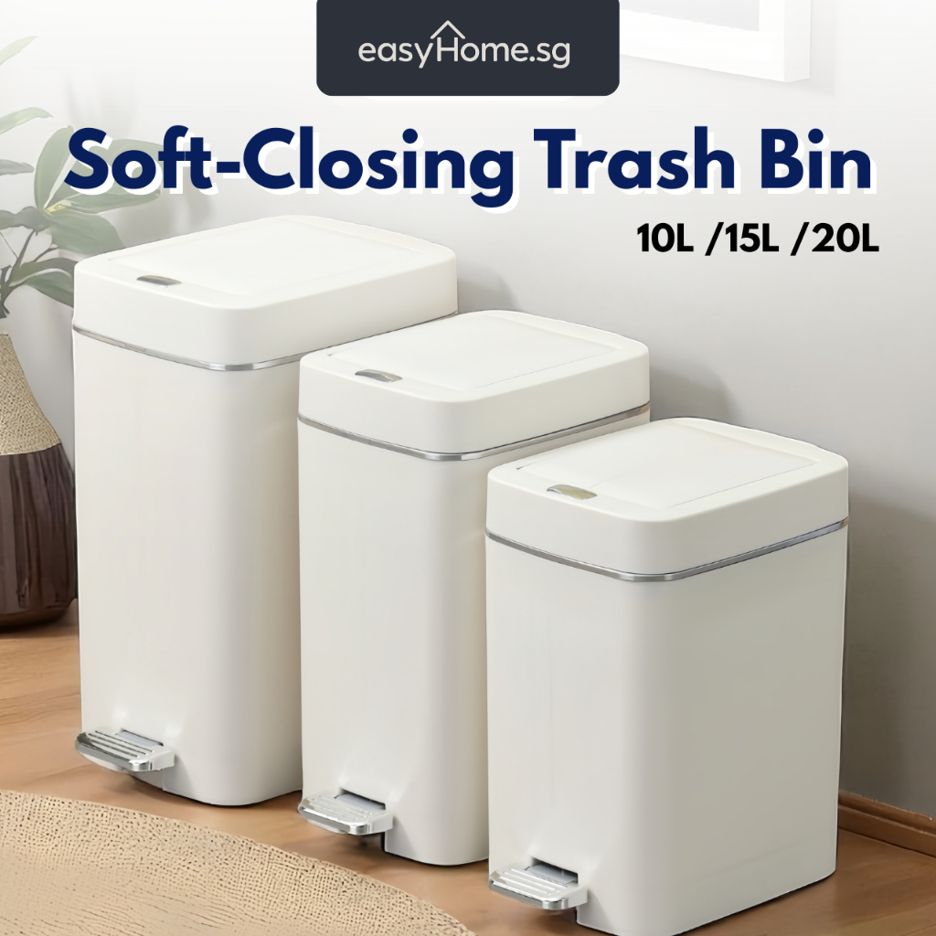 Easyhome.sg [2025 New Design] Premium Soft Closing Trash Bin /Two Lid ...