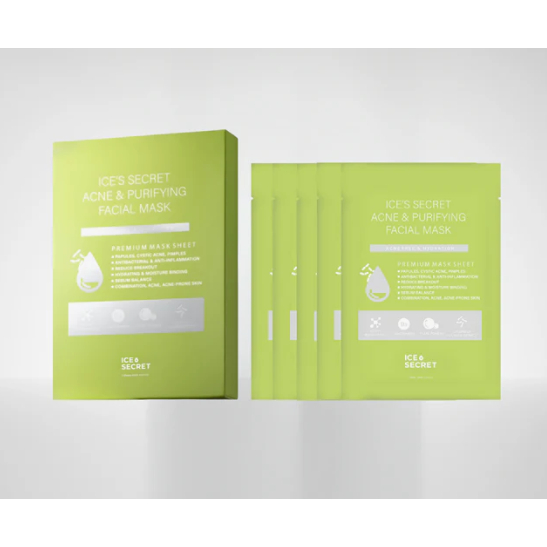 Ice's Secret Acne & Purifying Mask (1 Box = 5 Sheets) | Shopee Singapore