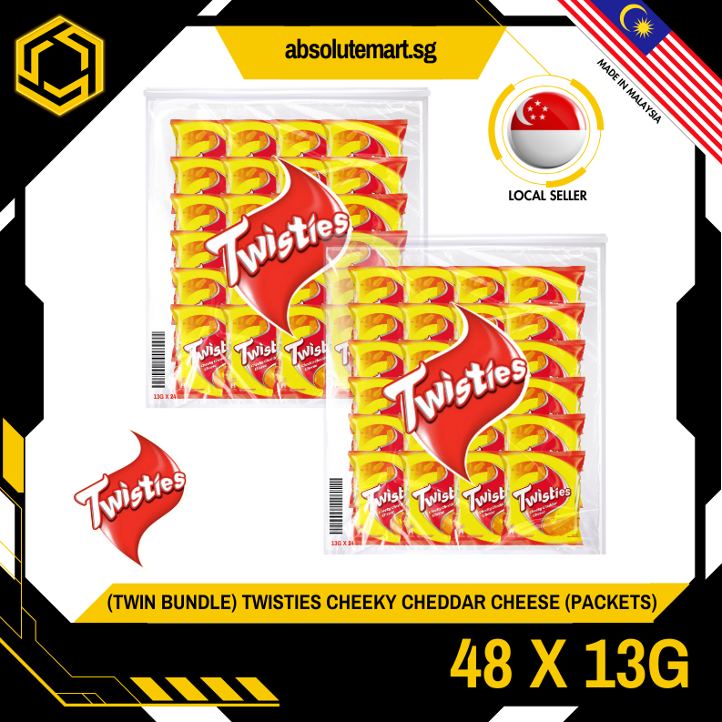 [TWIN BUNDLE] TWISTIES Cheddar Cheese 13G X 24 X 2 (PACKETS) | Shopee ...