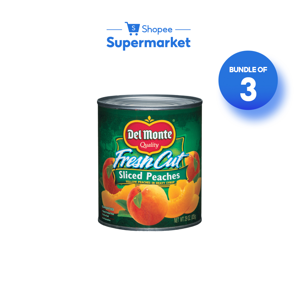 [Bundle of 3] Del Monte Sliced Peaches in Syrup (825g) | Shopee Singapore