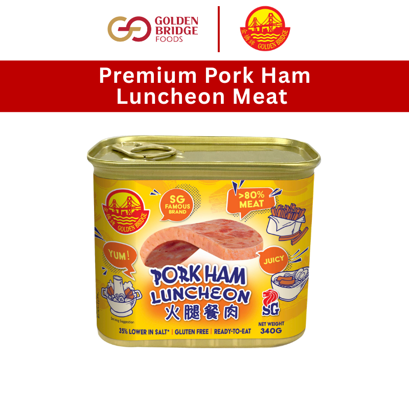 Golden Bridge Premium Pork Ham Luncheon 340g | Shopee Singapore