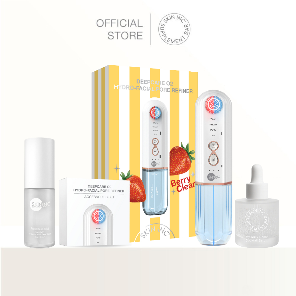 Skin Inc Berry Clear Skin Set | with Deepcare O2 Hydro-Facial Pore ...