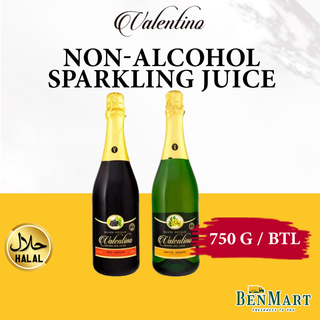 [BenMart Dry] Valentino Sparkling Juice (Red Grape /White Grape) 750ml ...