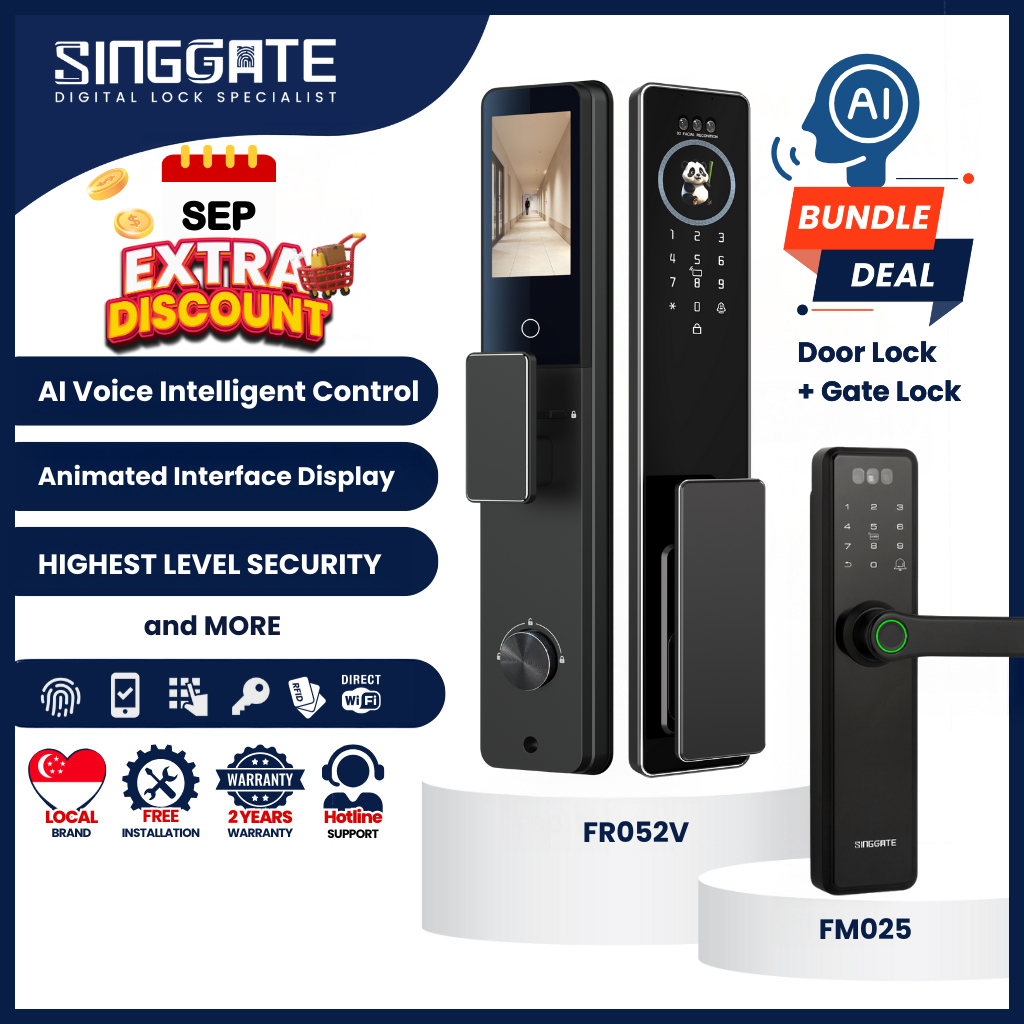 【Voice Control】FREE Installation | Singgate【FR052V】with AI Voice ...