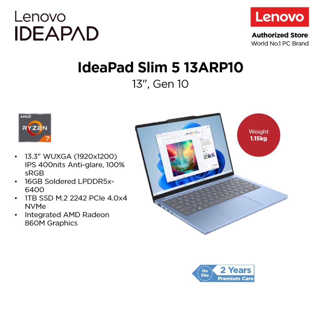 Lenovo IdeaPad Slim 5 13ARP10 83J20000SB | 13.3" WUXGA | Ryzen 7 7735HS ...