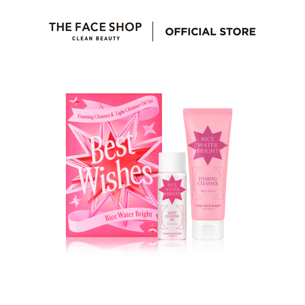 [Holiday Set] THEFACESHOP Rice Water Bright Cleanser & Oil | Shopee ...