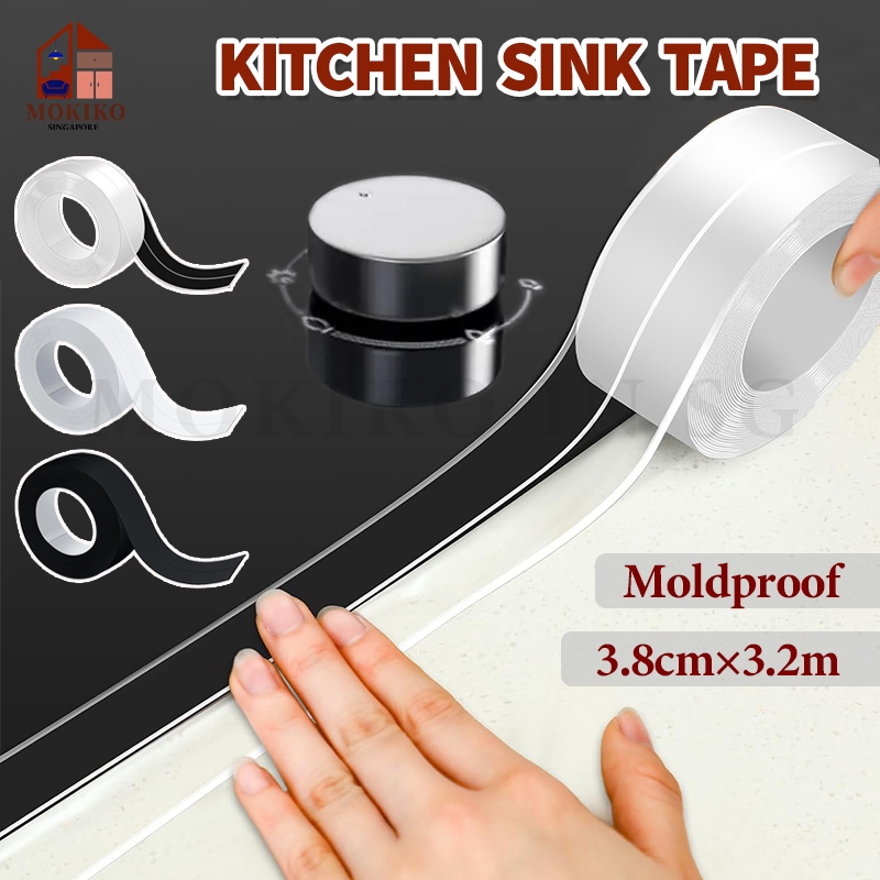 【SG】Kitchen Sink Tape Waterproof Corner Seal Tape 3.2m PVC Caulk Strip ...