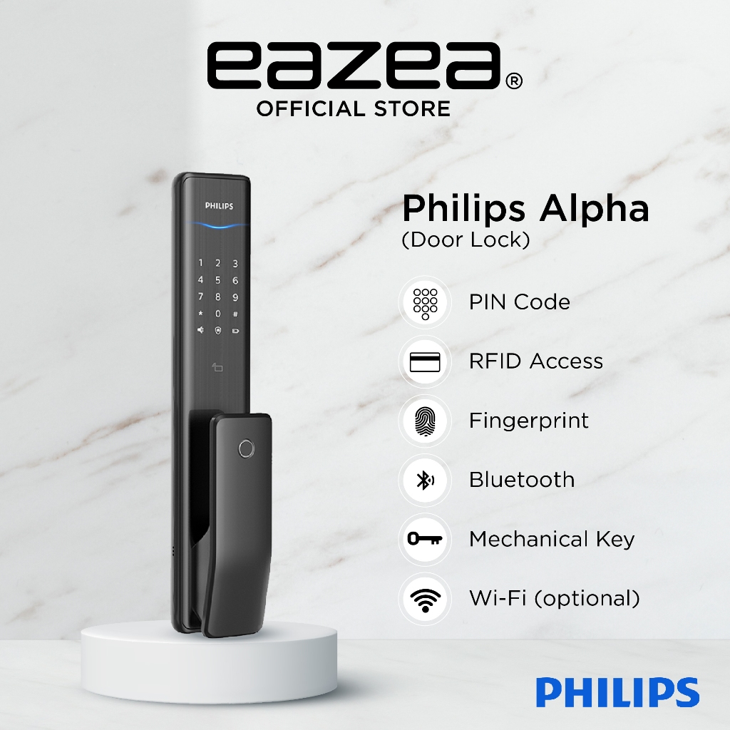 Philips EasyKey Alpha Digital Door Lock | 6 IN 1 | PIN, Fingerprint ...