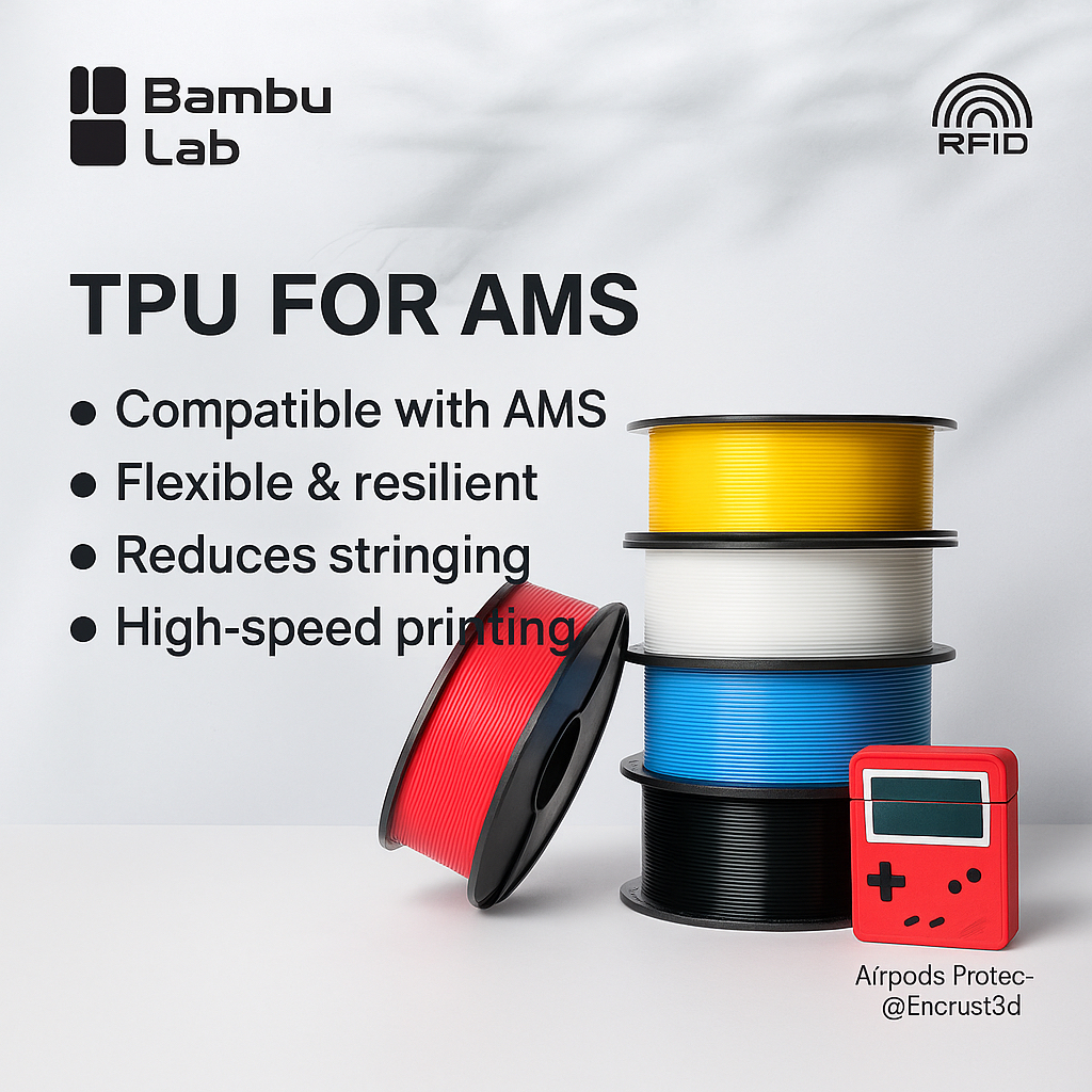 Bambu Lab 3D print Filament TPU For AMS 1KG with Spool and RFID ...