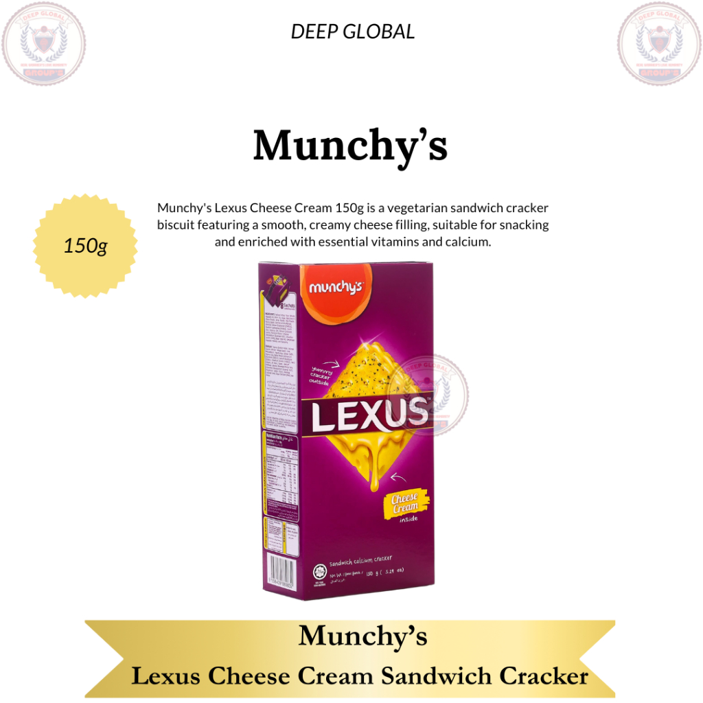 Munchy's Lexus Cheese Cream Sandwich Cracker 150g | Shopee Singapore